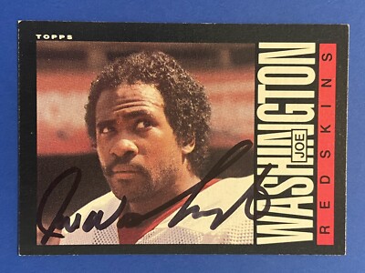 JOE WASHINGTON Signed 1985 Topps #191 Redskin Oklahoma Sooner HOF ...