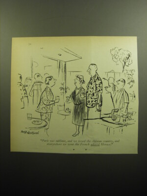 1958 Cartoon by James Stevenson - Paris was sublime | eBay