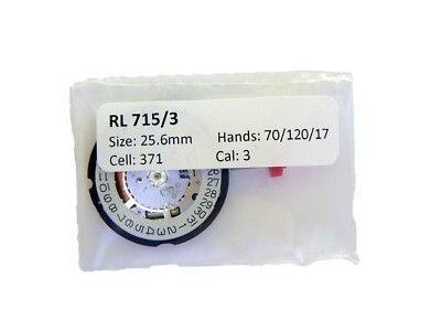 Ronda 715 Watch Movement Date @ 3 O'Clock | eBay