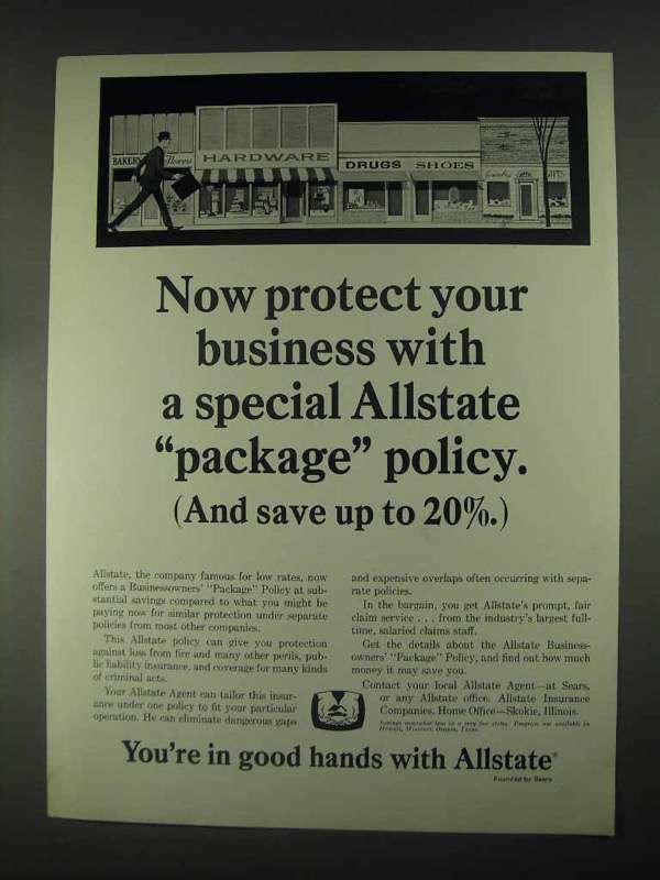 1967 Allstate Insurance Ad - Special Package Policy | eBay