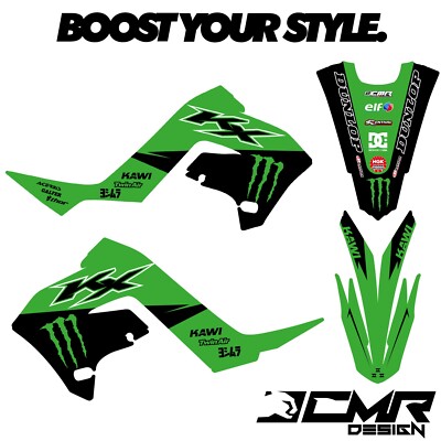 Set Graphic Stickers for Kawasaki KX 125 250 2003 2004 2005 2006 2007 ...