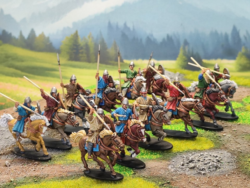 28mm Ancient DPS painted Dark age to Medieval Crusader Norman Cavalry ...
