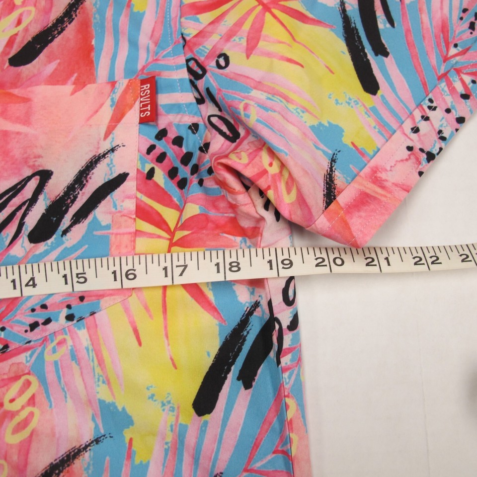 RSVLTS Shirt Mens Medium Kunuflex Palm Beach 90s Style Vaporwave AOP ...