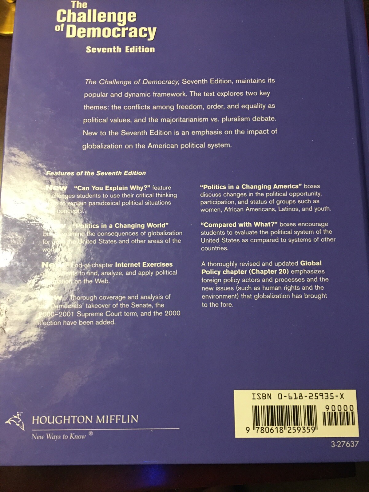 Challenge of Democracy 7th Edition by Kenneth Janda (Author), Jeffrey M ...