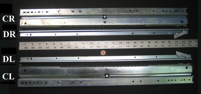 GRANT #525-24" DRAWER SLIDES, FULL-EXTENSION, HEAVY-DUTY, WITH DRAWER ...