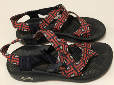 Chacos Athletic Womens Trail Outdoor Hiking Sandals Navy Blue Orange ...