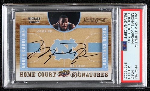2011-12 SP Authentic Home Court Signatures Michael Jordan #HC-MJ PSA 7 ...