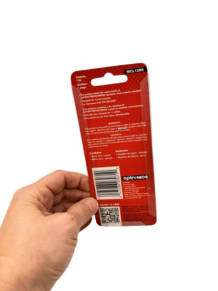 NEW Optronics MCL12RK Led Uni-light Kit; Red 3/4” Mini Sealed Marker ...