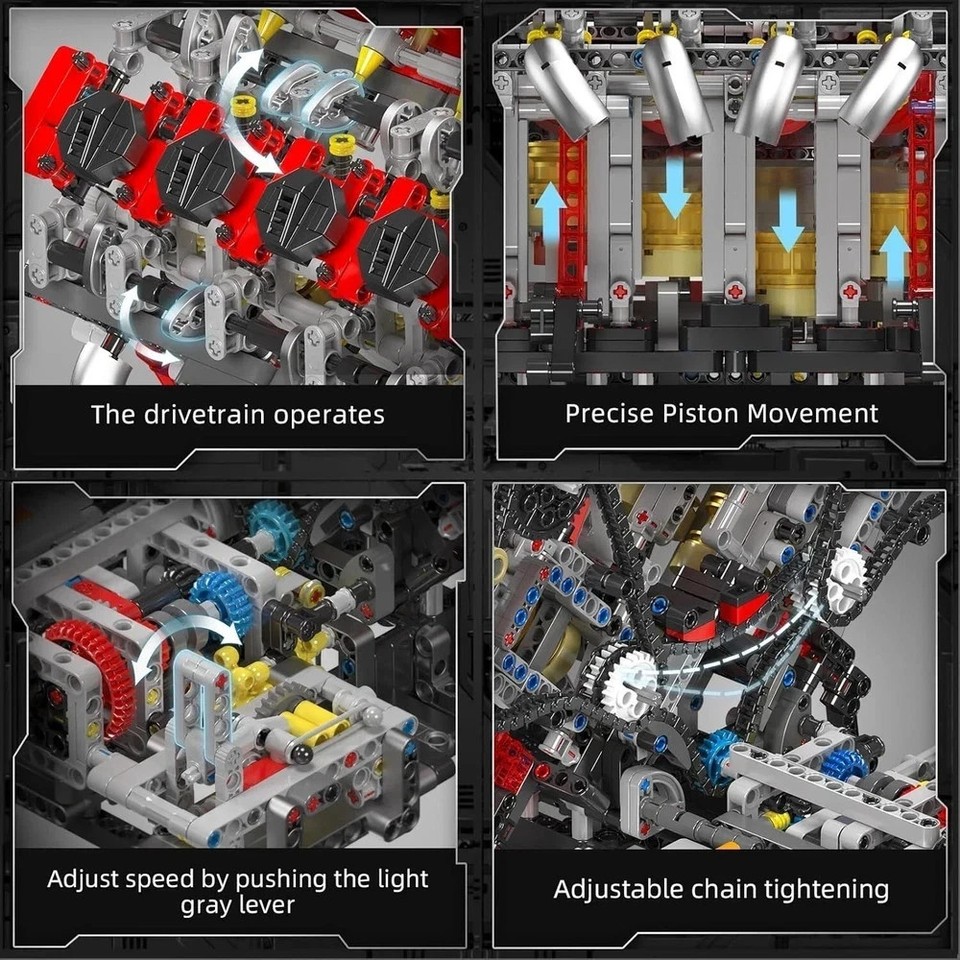 10130 V8 Engine Model kit That Runs - Build Your Own STEM V8 Model ...