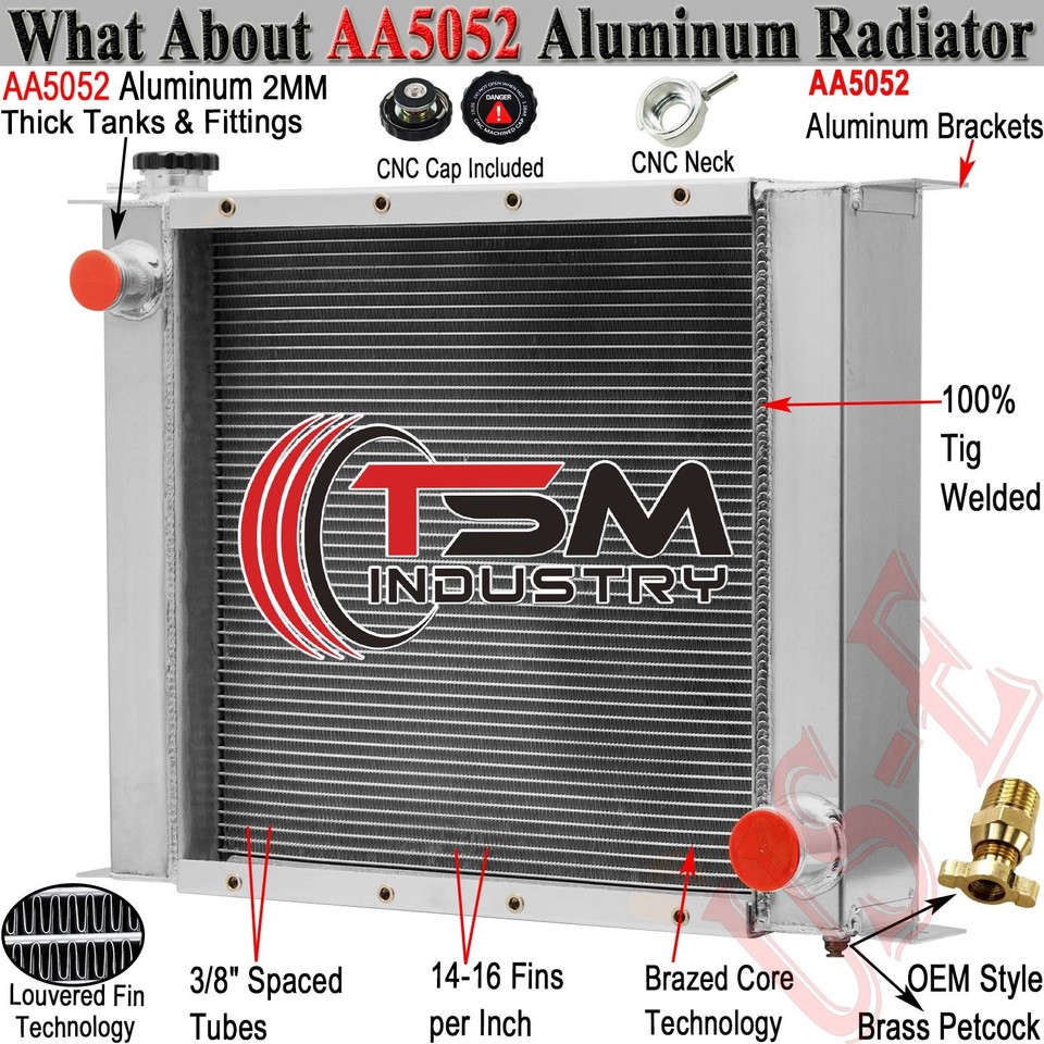 4Row Aluminum Skid-Steer Loader Radiator 386919A2 Fit International ...
