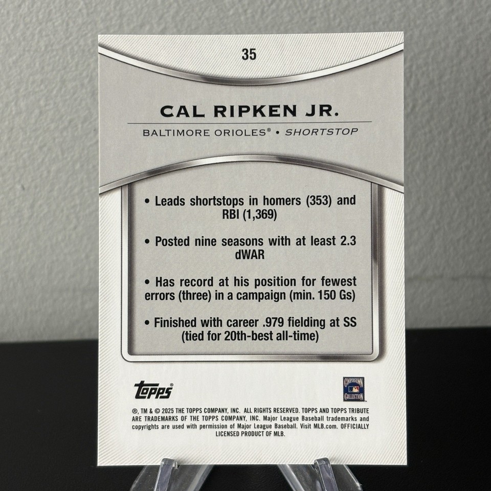 Cal Ripken Jr. 2025 Topps Tribute Green Parallel /99 #35 Baltimore ...