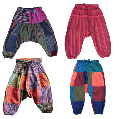 Children Hippie Harem Loose Boho Trouser Hippy Colorful Kids Retro ...