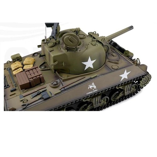 Henglong 2.4G 1/16 RTR RC TankTK7.0 M4A3 Sherman Tank 3898 Sound Light ...
