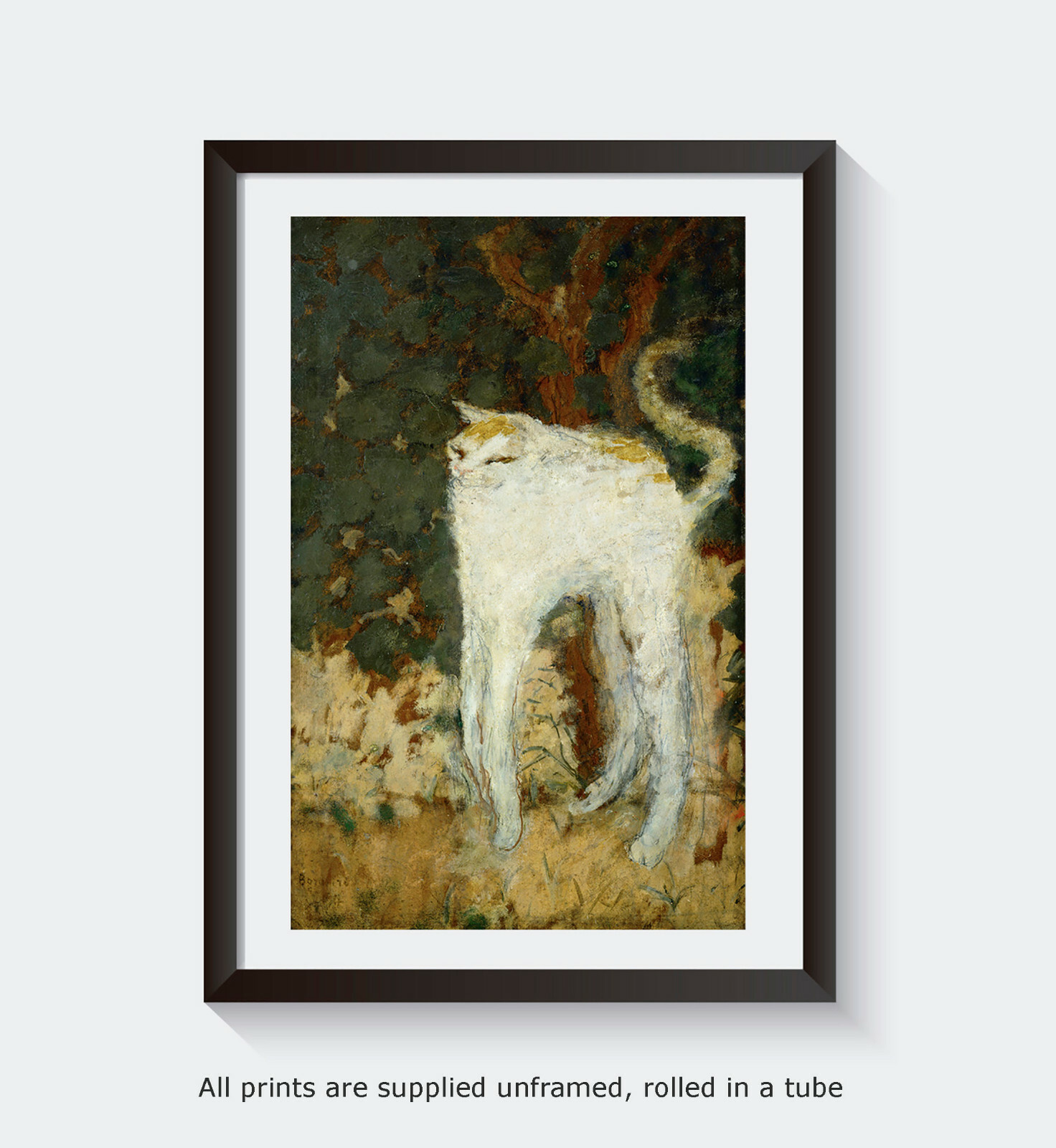 Bonnard art print The White Cat giclee poster cat picture wall art ...