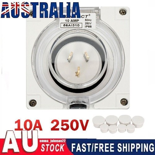 IP66 10 Amp Power Inlet for Caravan Motor home 250V 1Ph Electrical ...