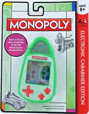 MONOPOLY Handheld Electronic GAME Clip-on Carabiner Hasbro Basic Fun ...
