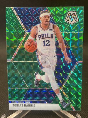 2019-20 Panini Mosaic Green Prizm #159 Tobias Harris Card PHILADELPHIA ...