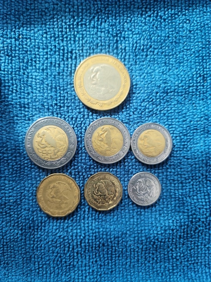 Mexico 2001 coin set (10c, 20c, 50c, $1p, $2p , $5p & 10p year set) | eBay