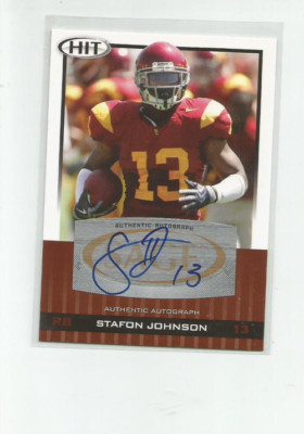2010 SAGE HIT AUTOGRAPHS #A13 STAFON JOHNSON E121 | eBay