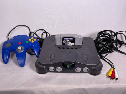 Nintendo N64 System w/ Star Wars Shadows of the Empire Bundle + Blue ...