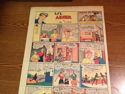 LI'L ABNER-AL CAPP-RARE ORIGINAL FULL-APR 23RD 1938-SUPERB COMIC ART ...
