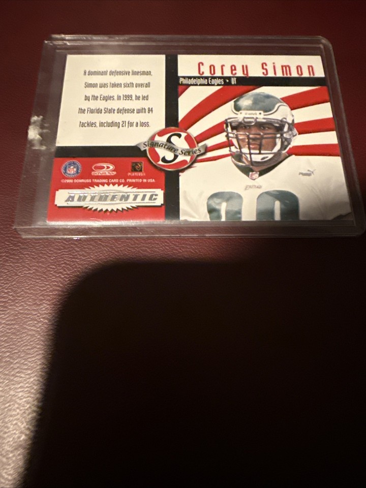 COREY SIMON 2000 DUNRUSS SIGNATURE SERIES ROOKIE CARD AUTO | eBay
