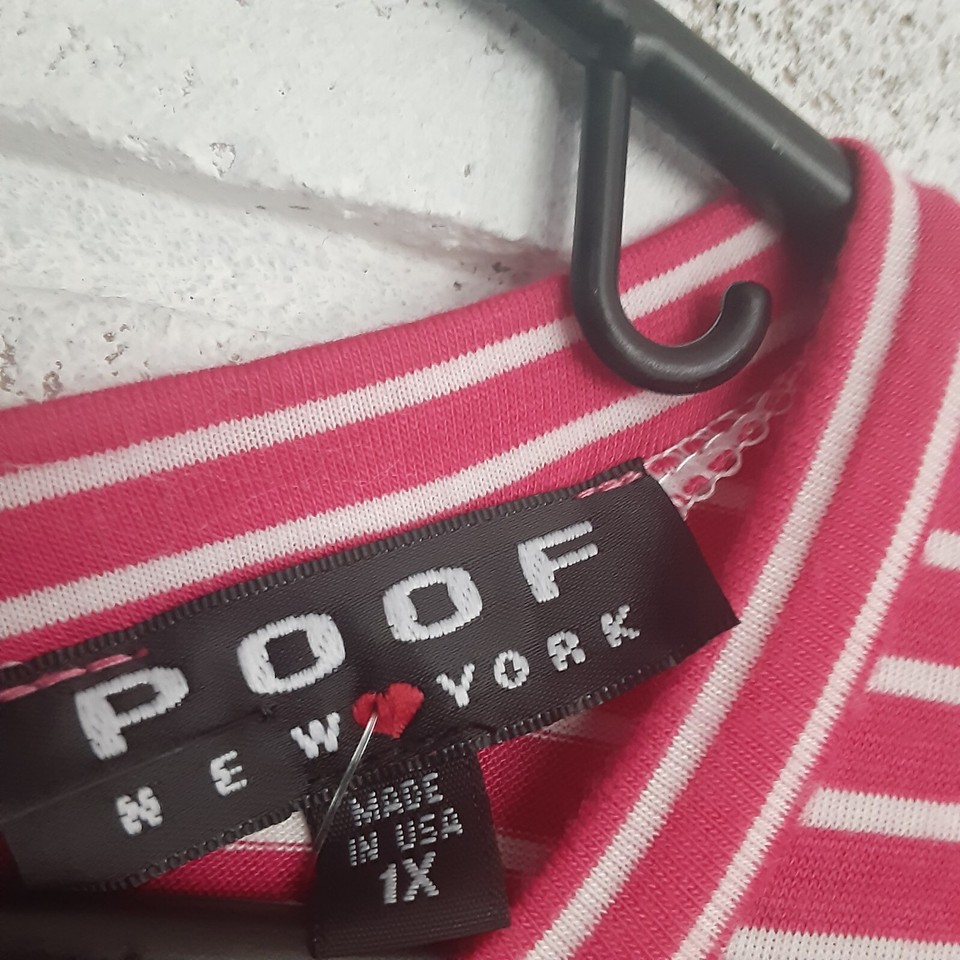 Poof New York Striped Sleeveless Dress sz 1x NWT Spring/ Summer Comfort ...