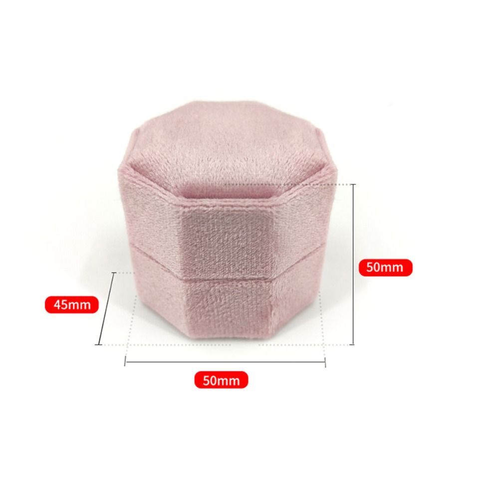Octagonal Ring Storage Box With Detachable Lid Velvet Jewelry Box ...