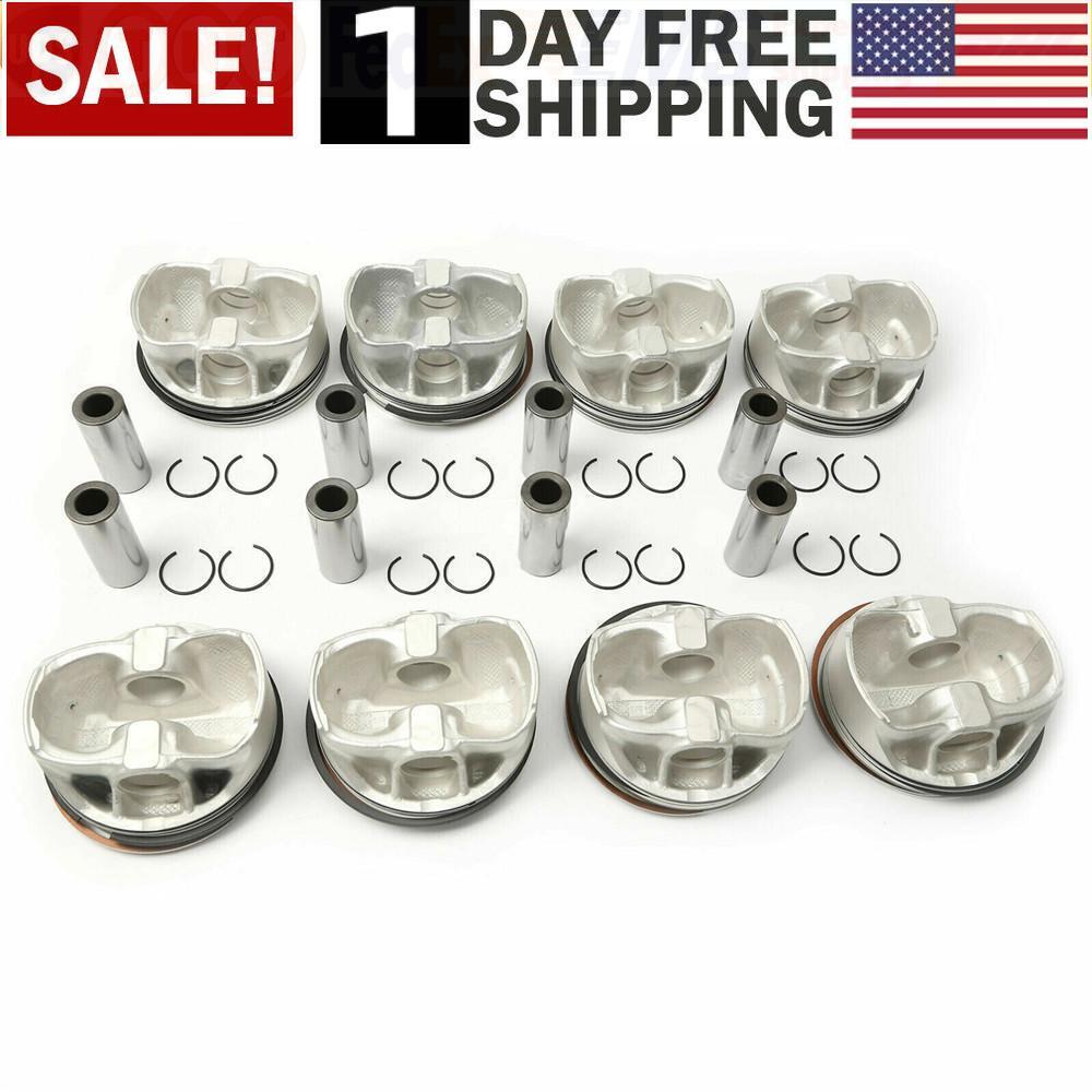 8 Pistons & Rings Fit For Mercedes-Benz C218 X218 W212 S212 M157 5.5L ...