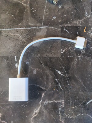 Apple VGA Display Adapter for iPod iPad A1368 30 Pin Video Dongle OEM ...