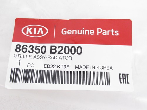 Genuine OEM Kia 86350 B2000 Front Radiator Grille 2014-2016 Soul | eBay