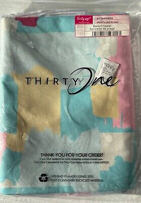 Thirty- One Gifts- Beach Towel -Painted Streaks- New in Package | eBay
