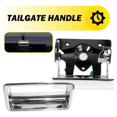 New Chrome Tailgate Handle With Bezel Set For Chevy GMC C/K 1500 2500 ...