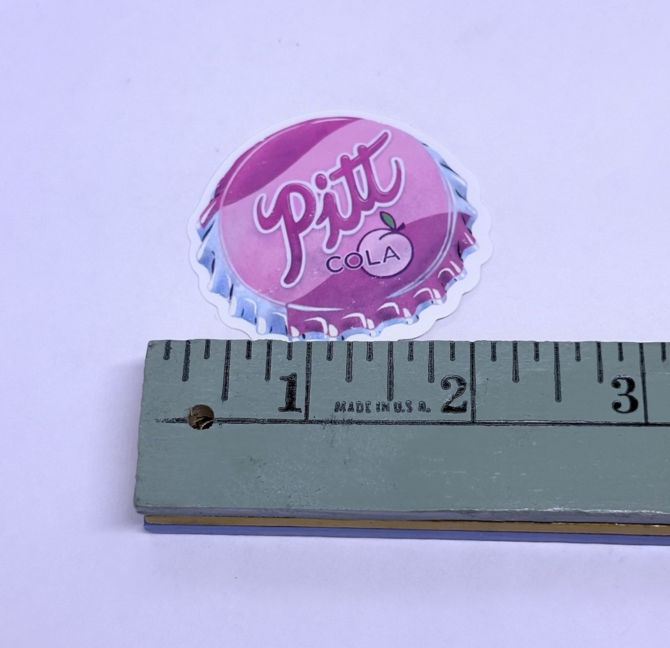 Pitt Cola Bottle Cap Sticker Decal Vinyl Cool Art Souvenir Journal Wall ...