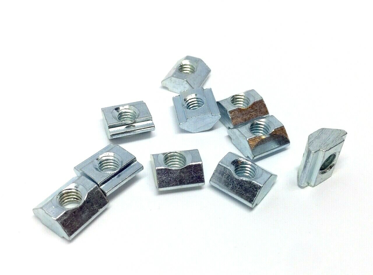 T- Nut 20pc M5 Square Solid Slide in T-Nut Aluminium Tee Nut Extrusion ...