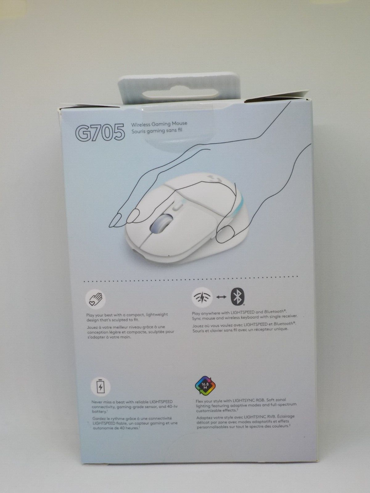 New Logitech G705 Wireless Gaming Mouse, Customizable LIGHTSYNC RGB ...