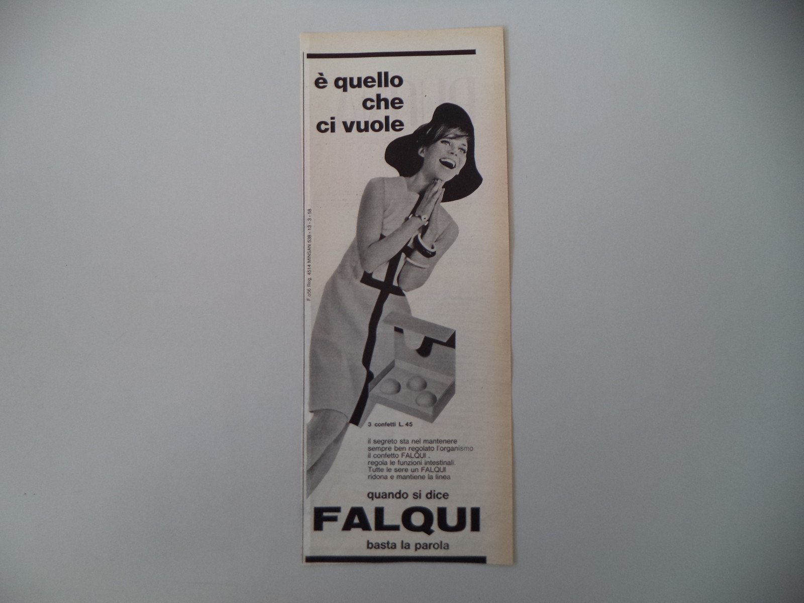 advertising Pubblicità 1966 CONFETTO FALQUI BASTA LA PAROLA | eBay