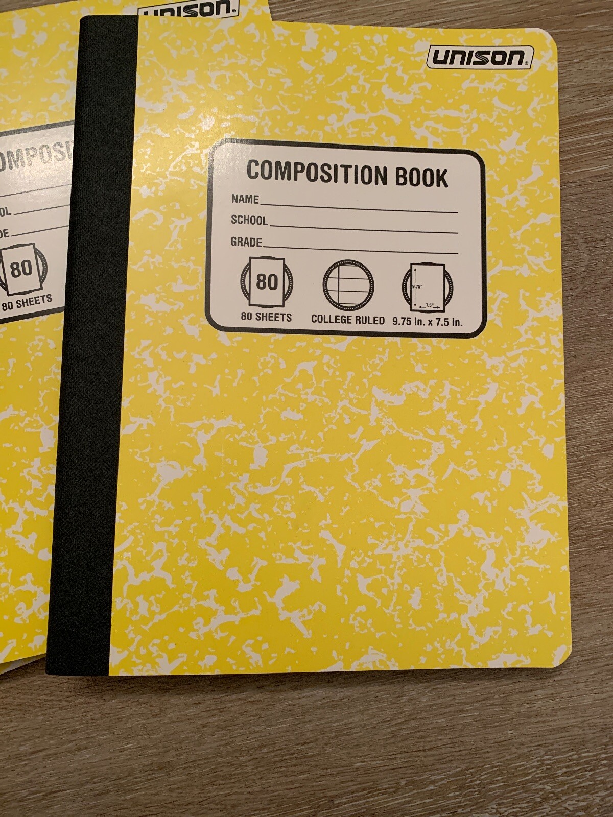 Lot of 3 Unison Composition Books College Ruled 80 Sheets each 9.75 X 7 ...