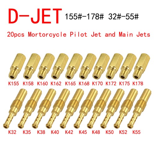 10Set Carburetor Main Jet Kit & Slow Jet Kit D-JET for PWK21mm-42mm ...