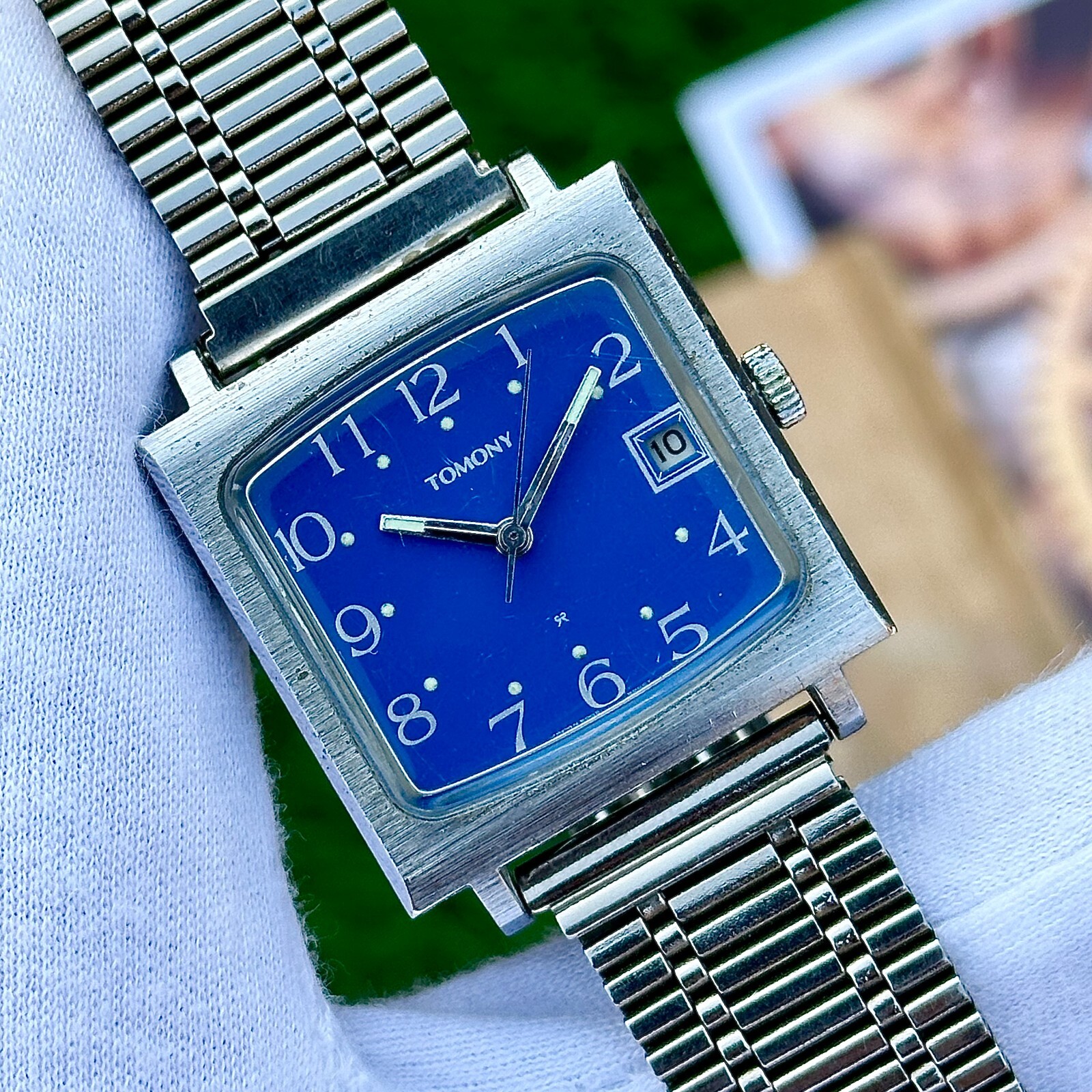 Vintage Seiko Tomony Blue Arabic Dial Manual Winding … - Gem