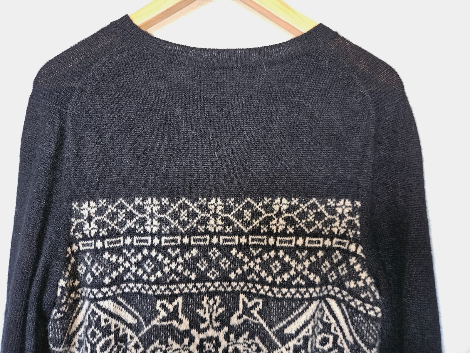 Peruvian Connection Oslo Pullover Sweater Size Medium Black Royal ...