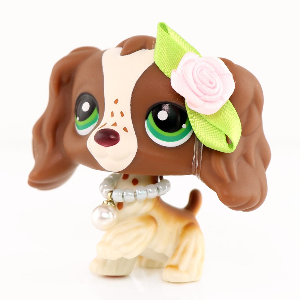 minilpsshop LPS Brown Cocker Spaniel#156 lps Dog Figure & Rose ...