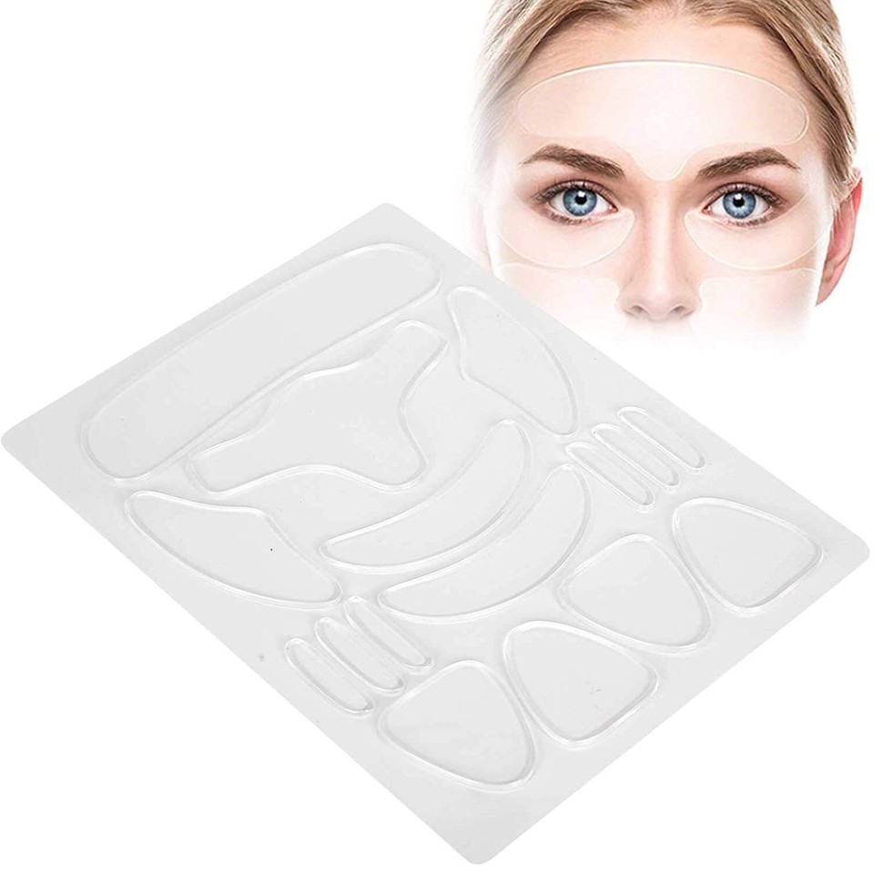 Reusable Anti Wrinkle Chest Neck Eye Face Pad Silicone Removal Patch ...