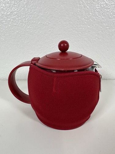 Pyrex Bon Jour Red Prosperity Tea Pot with Insulated Jacket | eBay
