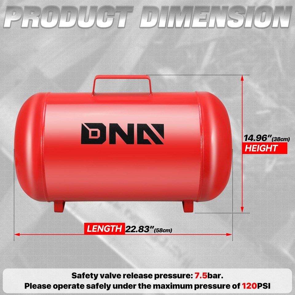 10 Gallon Truck ATV Tank Air Tire Inflator Bead Seater Blaster w ...