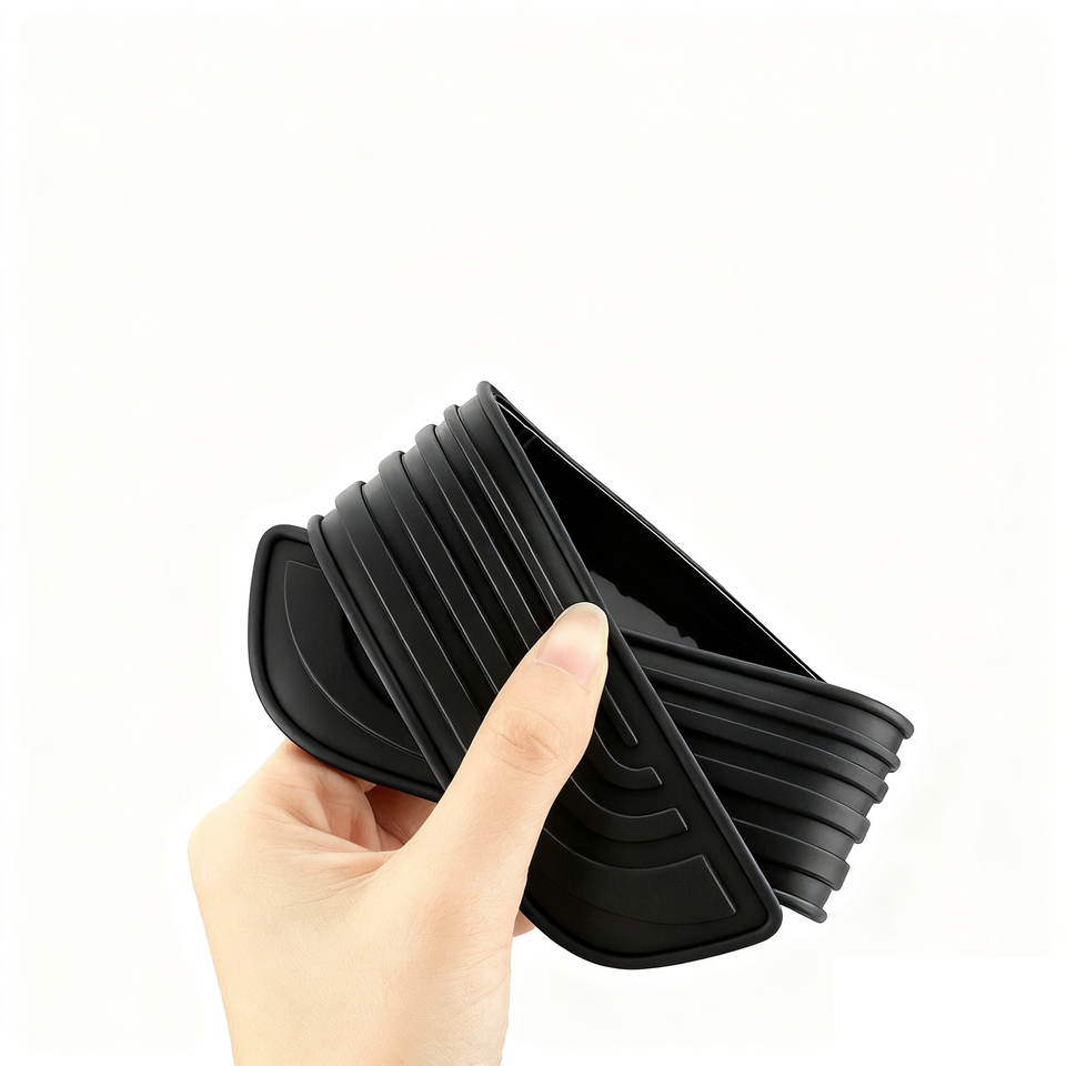 4pcs Rubber For Chevy Black Car Door Threshold Scuff Sill Step Cover ...