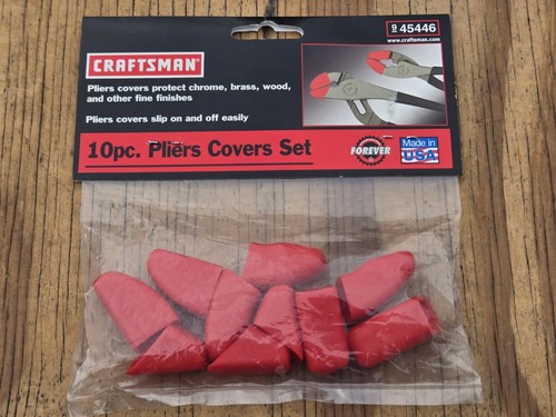 NOS SEARS Craftsman 10pc. RED ARC & Slip Joint Pliers Jaws Covers Set ...