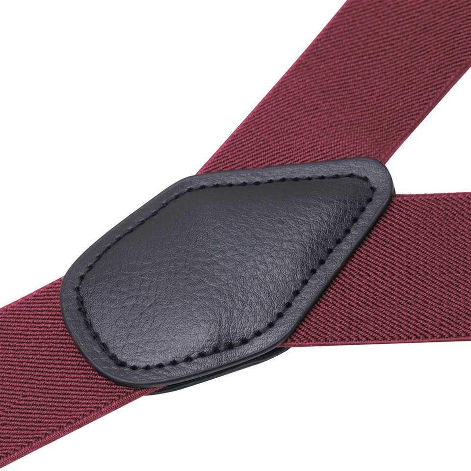 Buyless Fashion Button Suspenders for Men 48" Adjustable Straps 1 1/4 ...