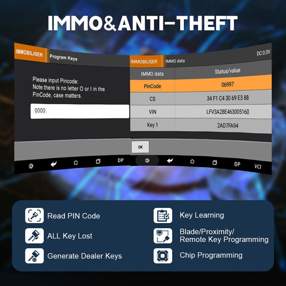ANCEL DP500 Odometer Mileage Correction IMMO Key Programmer Auto Diagnostic Tool | eBay
