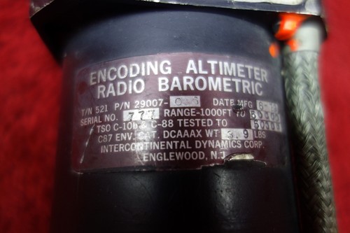 Intercontinental Dynamics Encoding Altimeter Radio Barometric PN 29007 ...